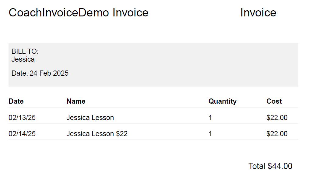 CoachInvoice